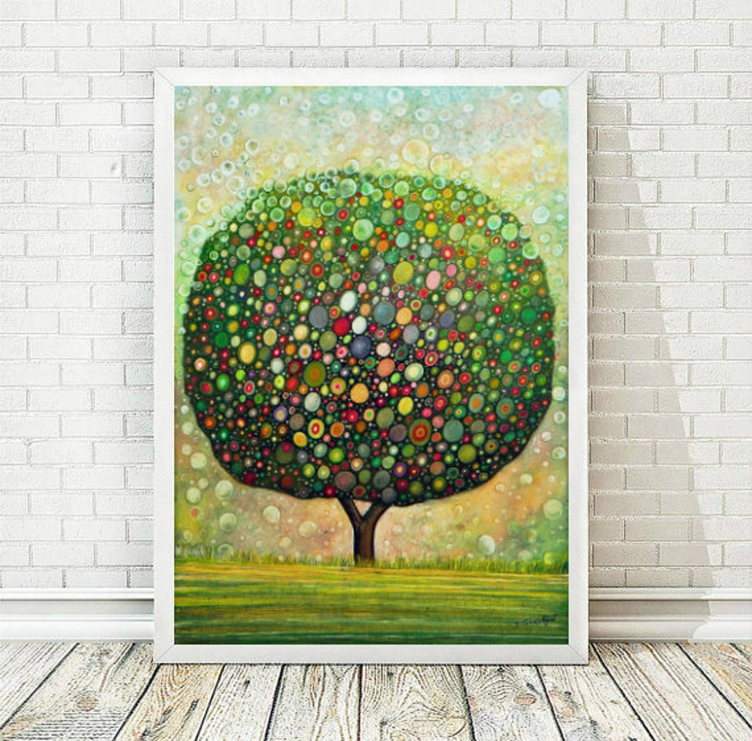 Printable Art, Abstract Painting, Tree Art, Home Decor, Tree Wall Art ...
