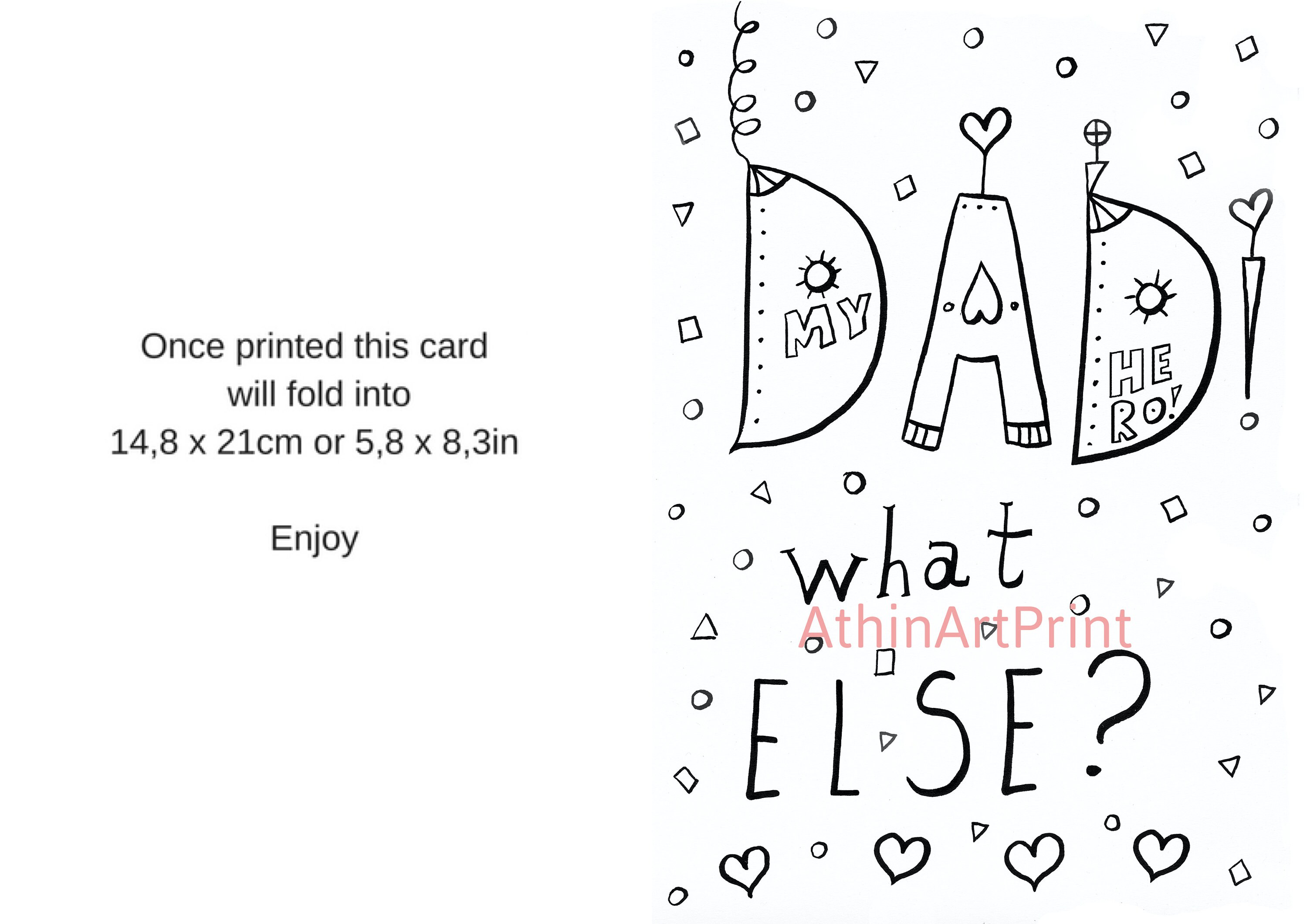 Coloring Card for Your Superhero Dad! | Father's Day Printable Coloring ...