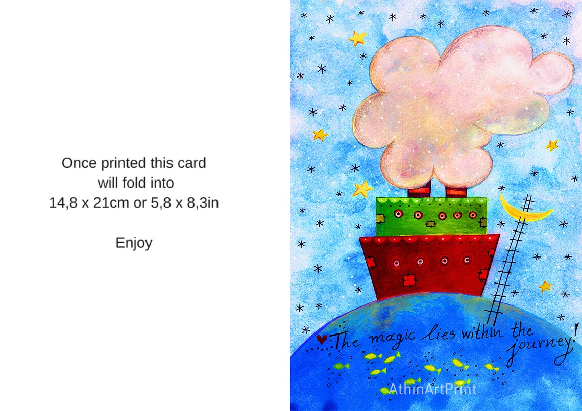 The MAGIC Lies Within the JOURNEY Printable Card - Etsy
