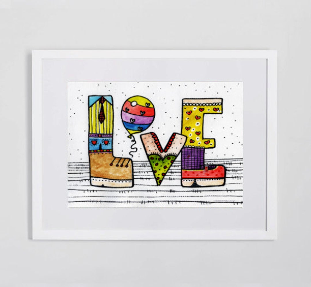 LOVE Printable Nursery Art | Kids Decor | INSTANT DOWNLOAD - Etsy