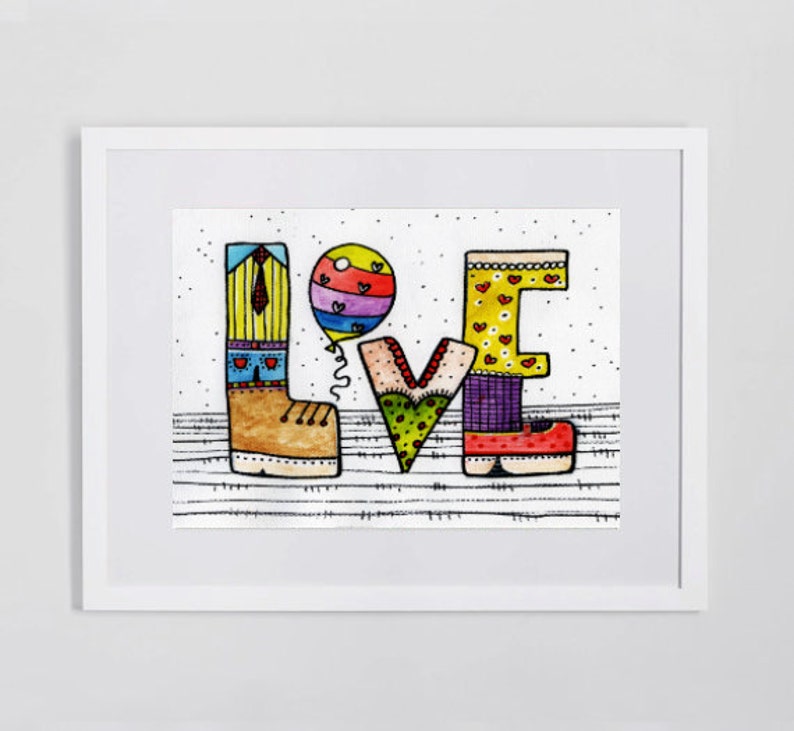 LOVE Printable Nursery Art | Kids Decor | INSTANT DOWNLOAD - Etsy