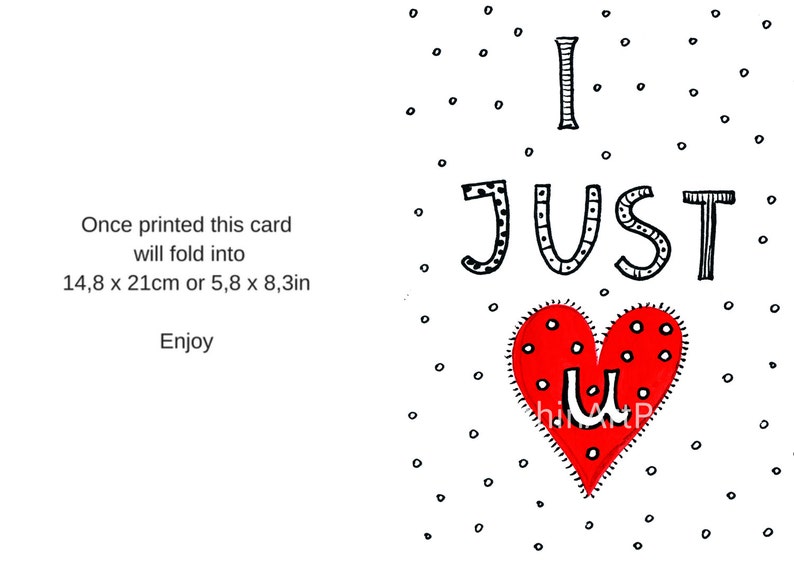 Valentine Card, Printable Love Card, Love Greeting Cards, Anniversary ...