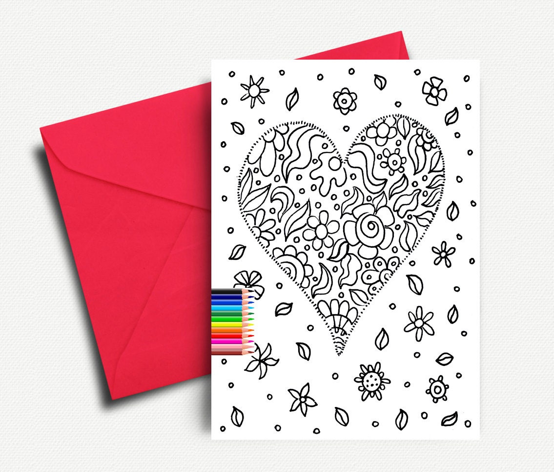 Color Your Emotions With This Amazing Love Card! - Etsy