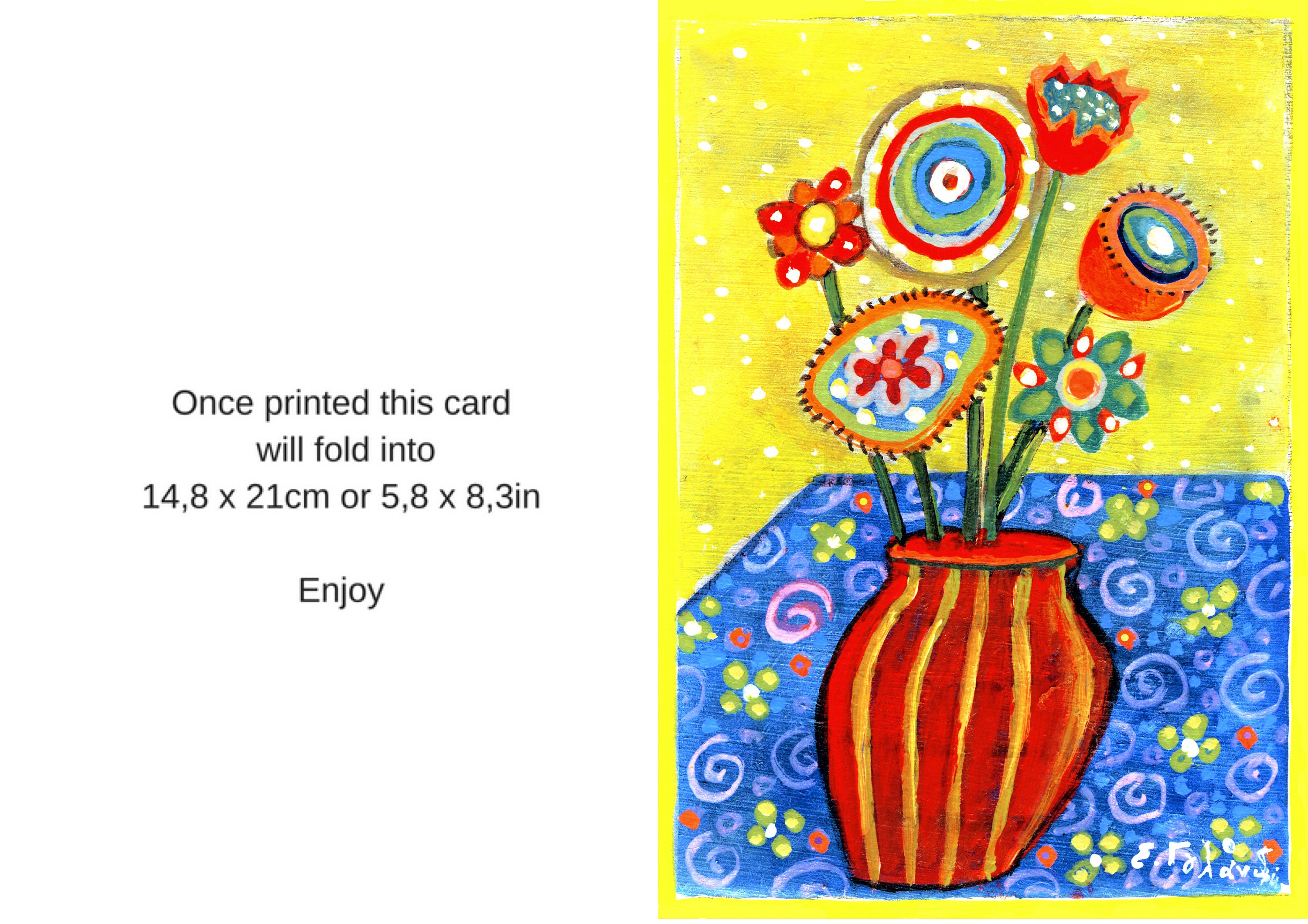 Flower's in Bloom | Instant Download Printable Card - Etsy