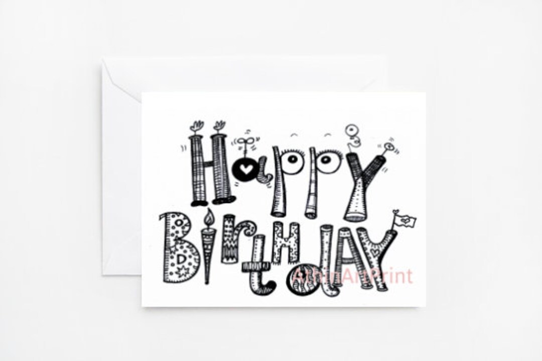 A Fun and Crazy Happy Birthday Card INSTANT DOWNLOAD - Etsy
