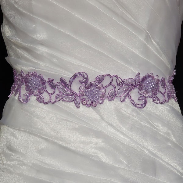 Lavender Bridal Sash - Etsy