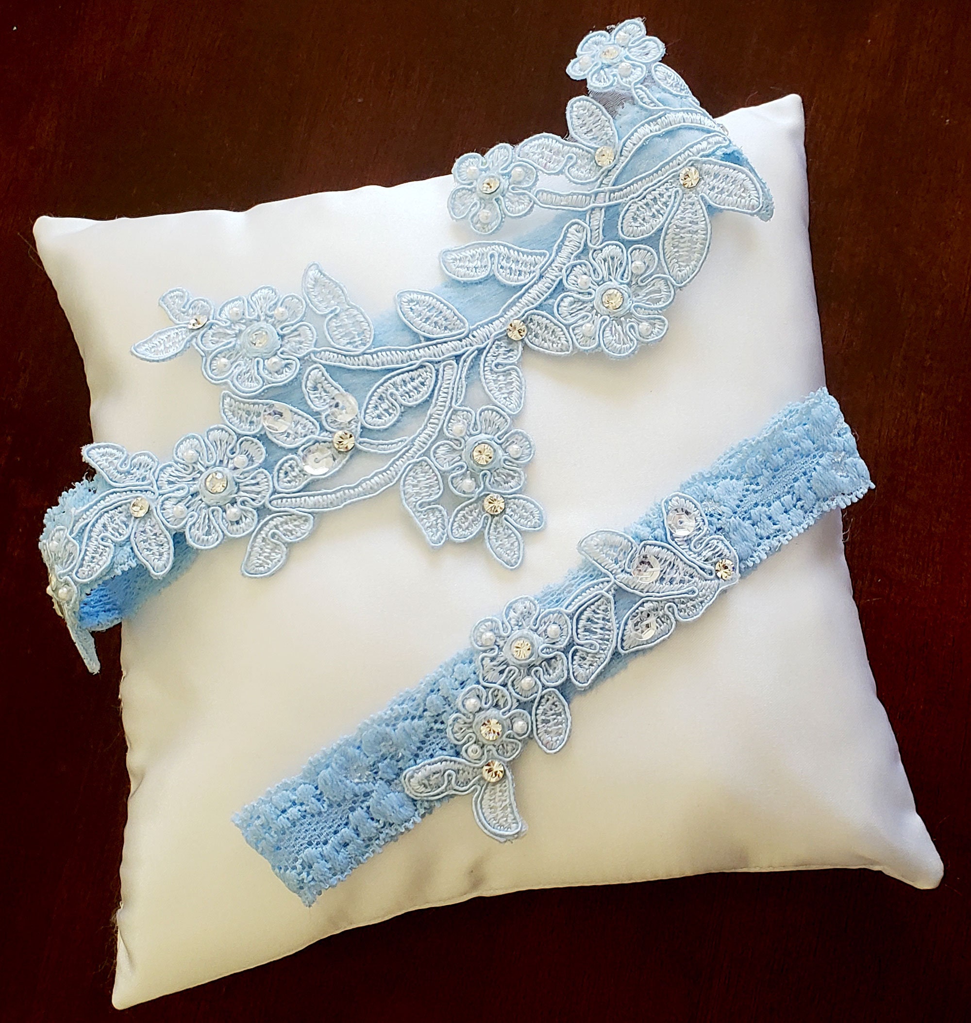 Wedding Garter Set,blue Garter,light Blue Rhinestone Garter,bridal ...