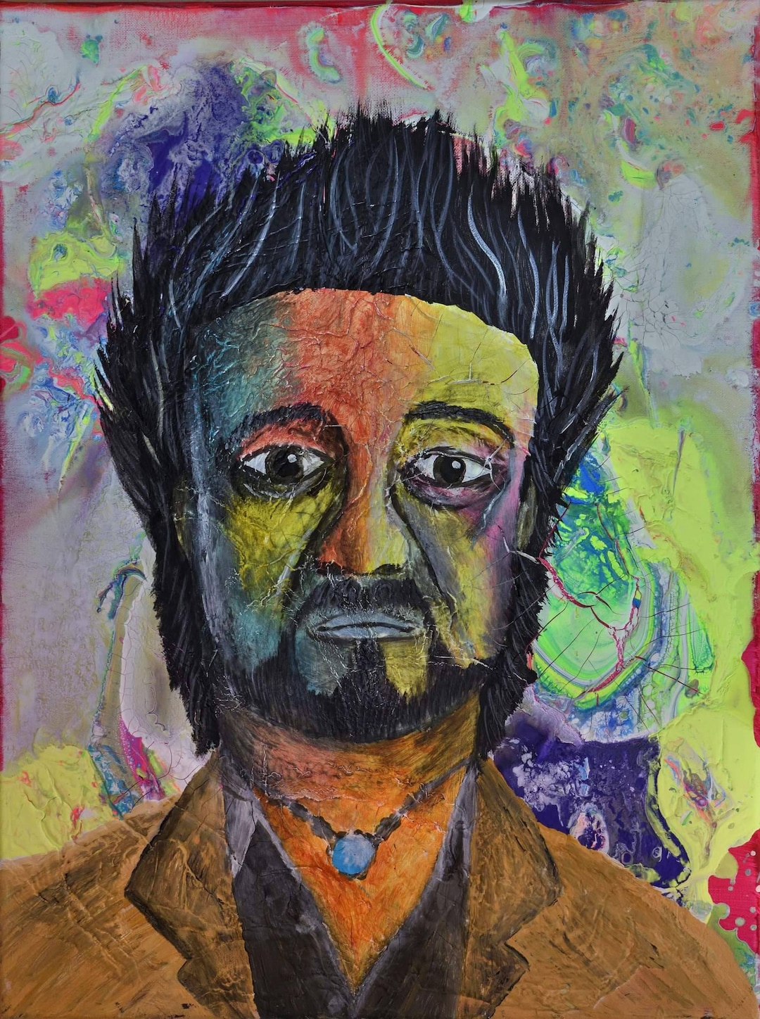 Curious Georgio | Original Painting | 18"x24" | Acrylic on Canvas - Etsy