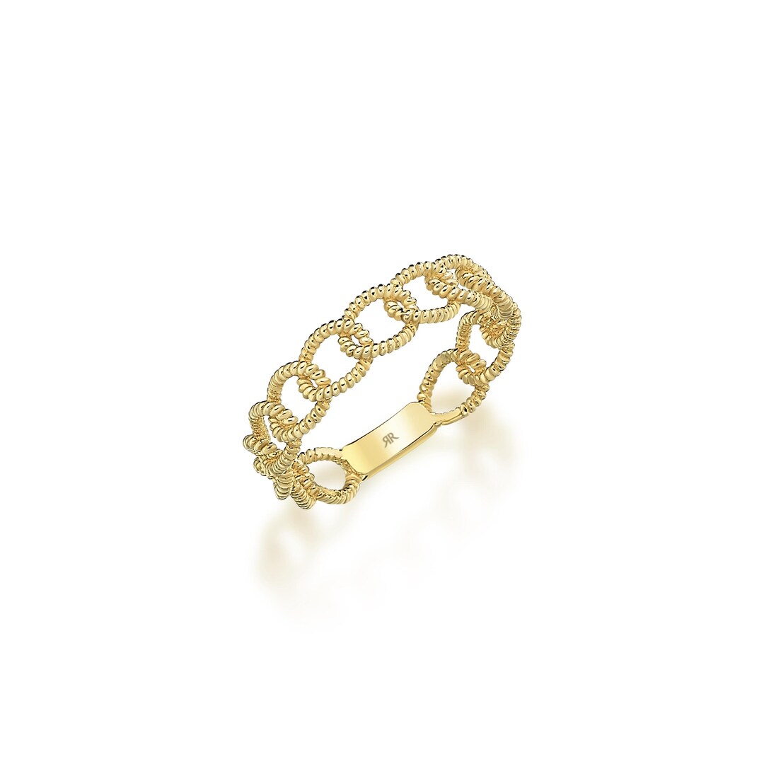 Minimal 14K Gold Band – Sleek and Refined Stacking Ring – Gio Pure Band ...
