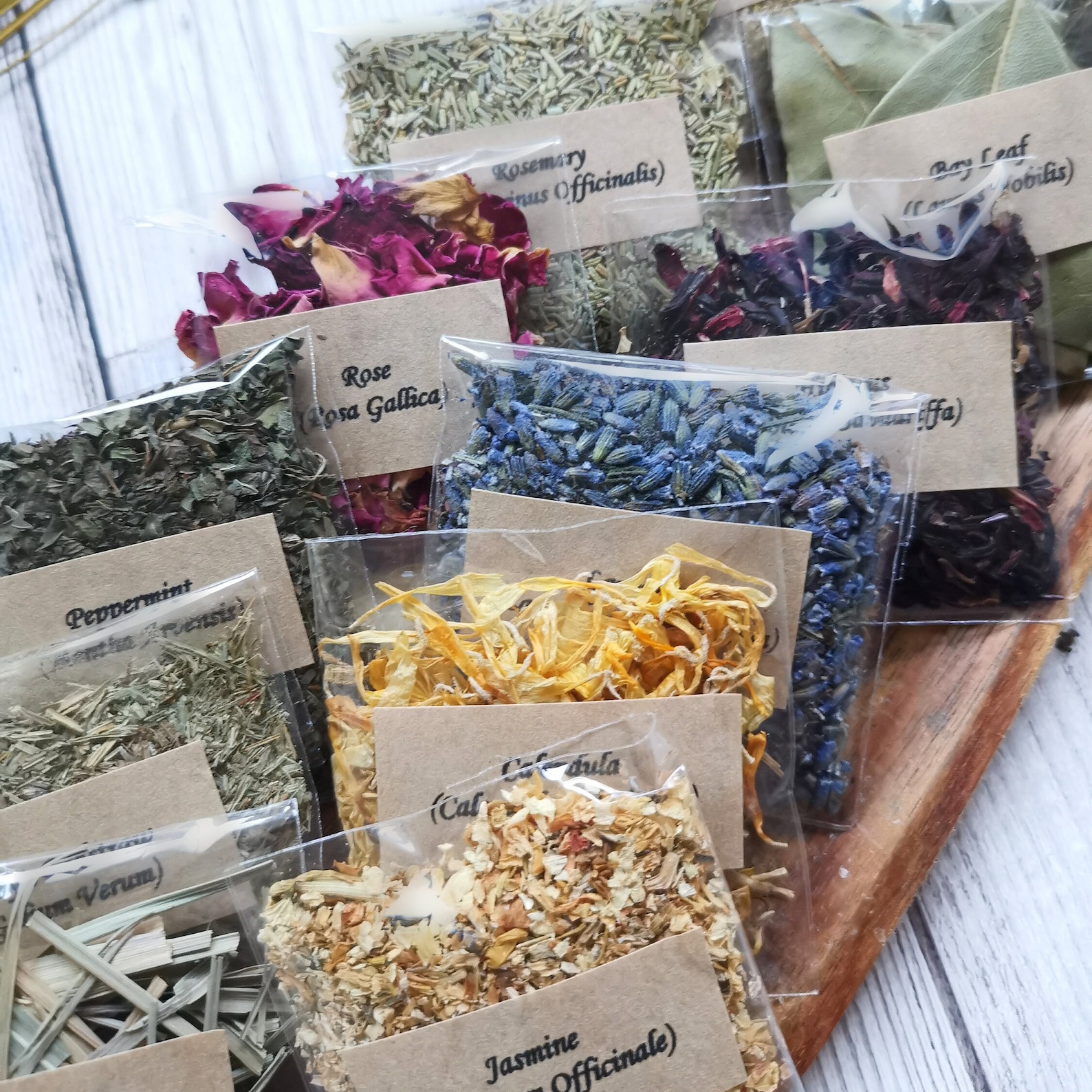 Single Herbs Packs: Rose, Lavender, Loose Herbs Bags, Herbal Set ...
