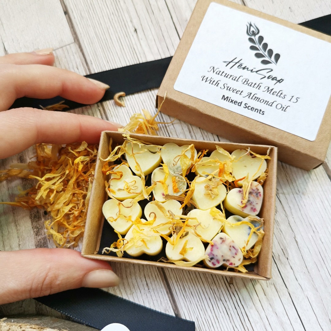 Natural Mini Bath Melts 15 Piece Aromatherapy Solid Bath Oils Scented ...