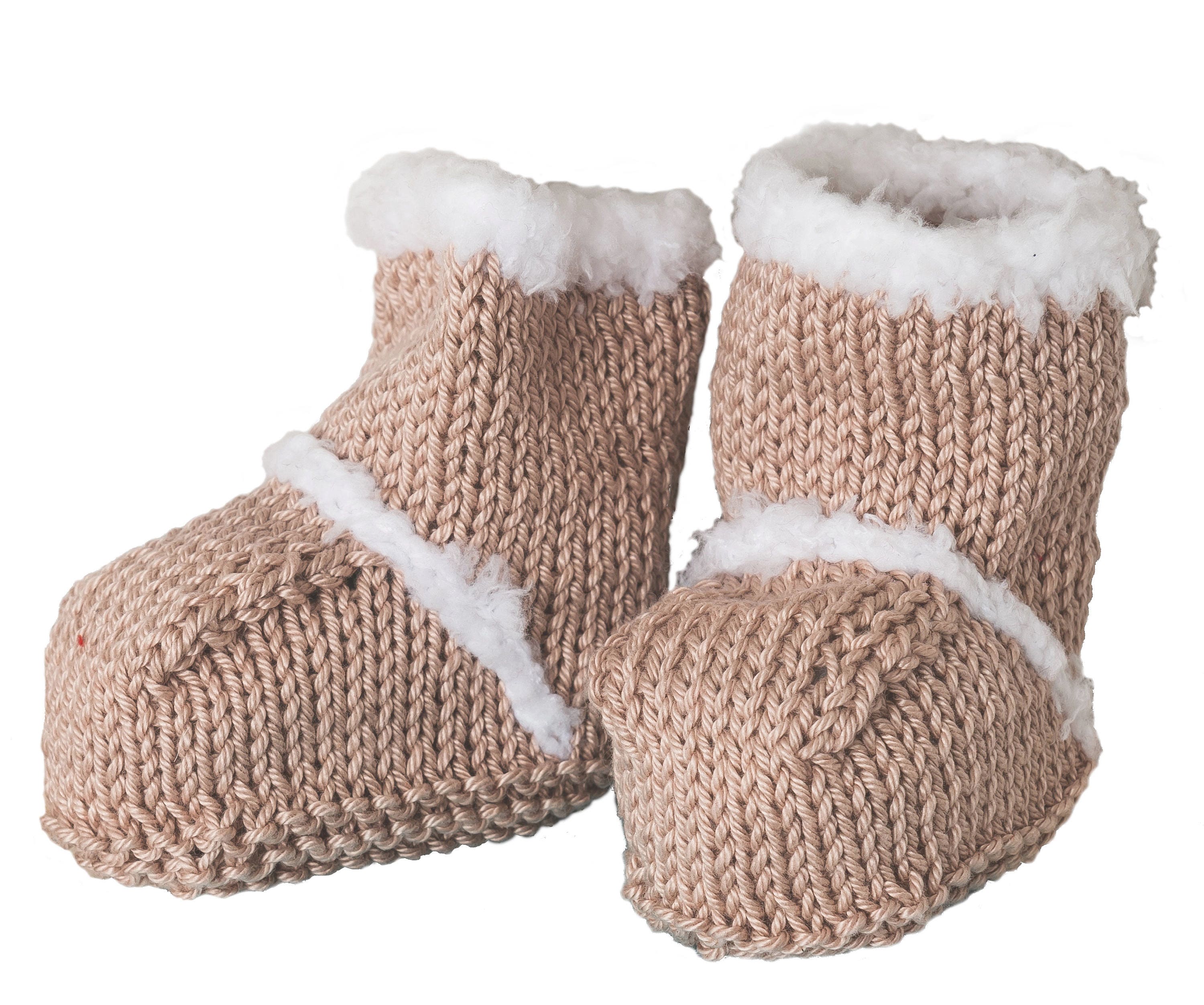 KNITTING PATTERN Pdf/baby Ugg Boots/3-6 Months/winter/booties/digital ...