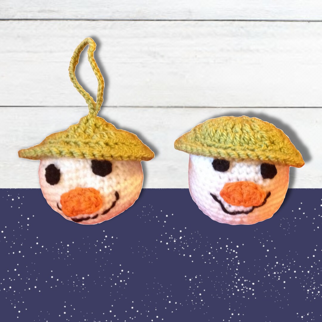 Snowman Crochet Chocolate Orange Cover and Bauble - Crochet Pattern ...
