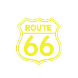 Route 66 Shield Outline Vinyl Decal Die Cut Sticker - Etsy Canada