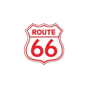 Route 66 Shield Outline Vinyl Decal Die Cut Sticker - Etsy Canada