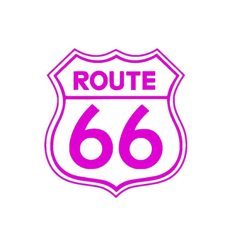 Route 66 Shield Outline Vinyl Decal Die Cut Sticker - Etsy Canada