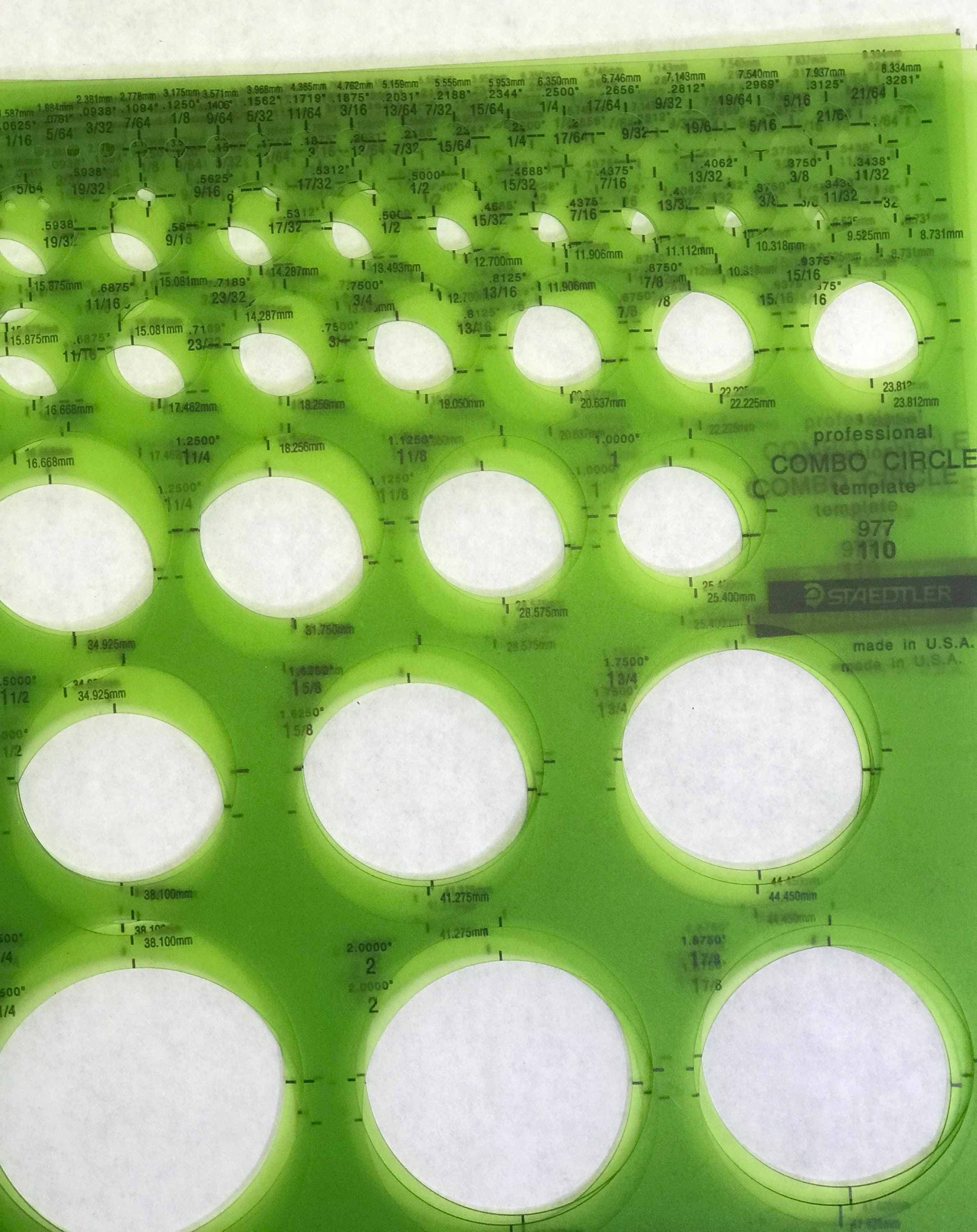STAEDTLER Professional Combo Circle Template 977 110 | Etsy