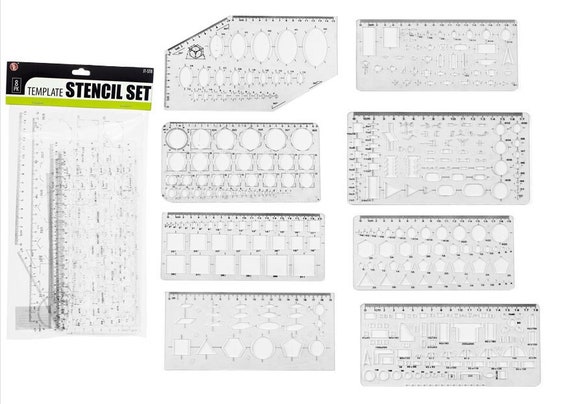 Template Set 8 Piece Stencil Set - Etsy