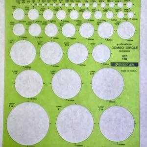 STAEDTLER Professional Combo Circle Template #977 110, Circle Stencil ...