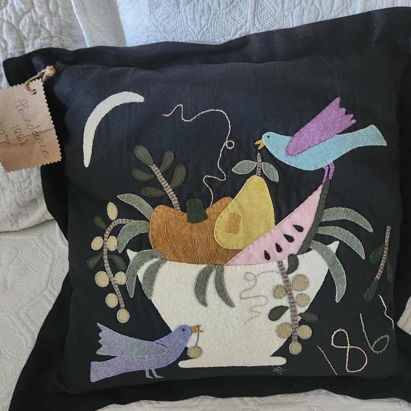 Wool Applique Pillow - Etsy