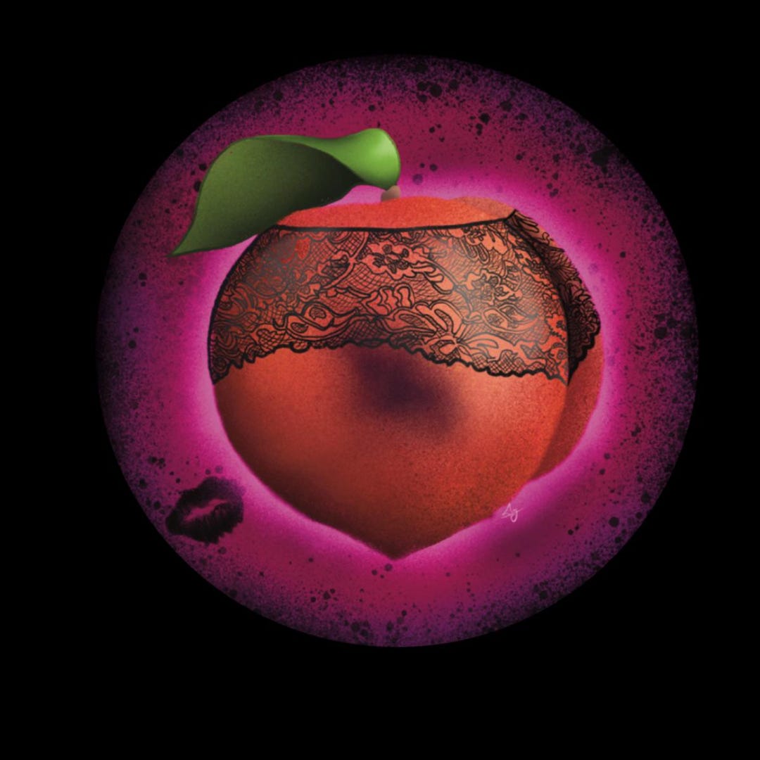Bruised Peach Sticker - Etsy