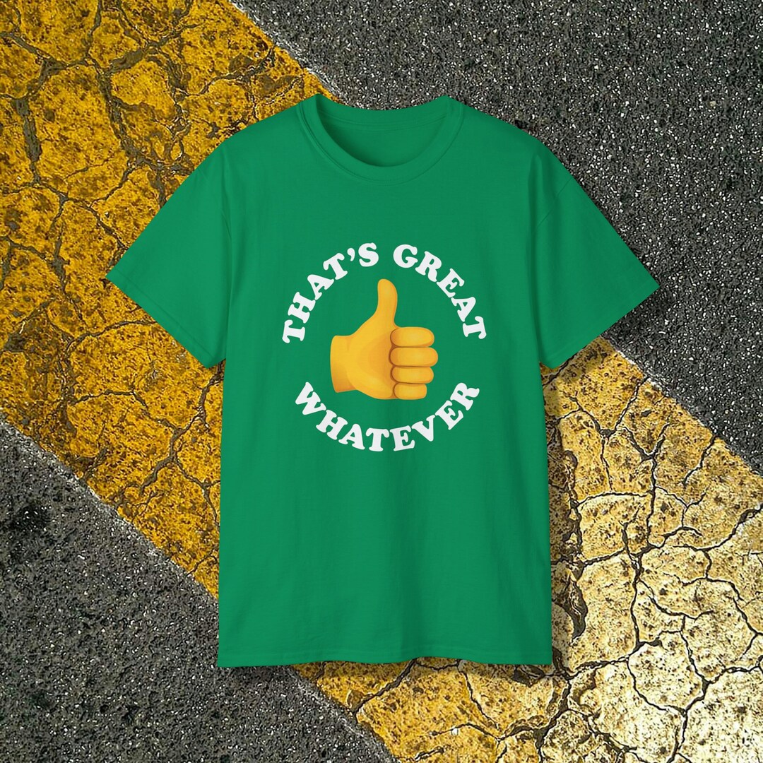 Thumbs up Emoji Unisex Tshirt Crew Neck Texting Meme Tee Loose Fit ...