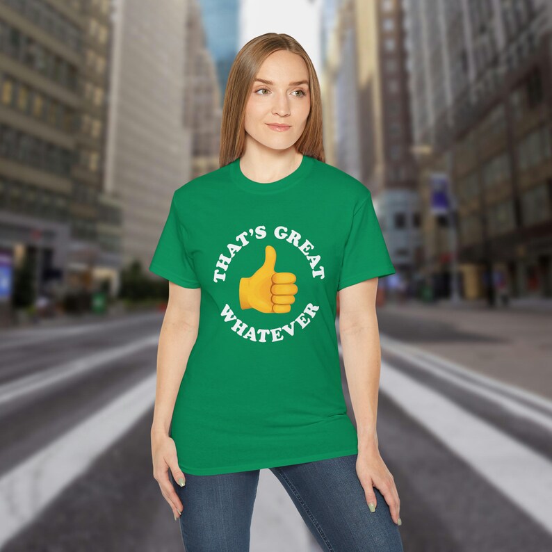 Thumbs up Emoji Unisex Tshirt Crew Neck Texting Meme Tee Loose Fit ...