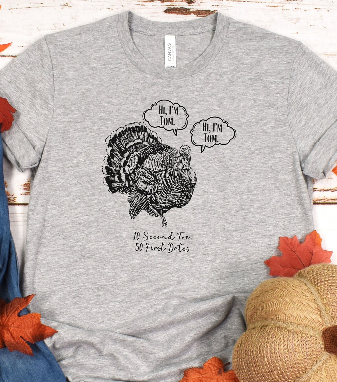 Hi I'm Tom Shirt Men's Turkey T-shirt Thanksgiving T Shirt ...