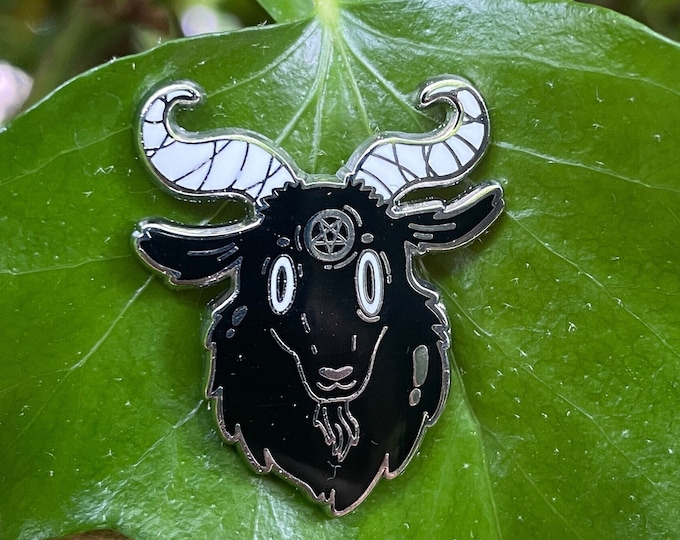 Baphomet Hard Enamel Pin Goat Pin Satanic Pin Creepy Cute Cute Baphomet ...