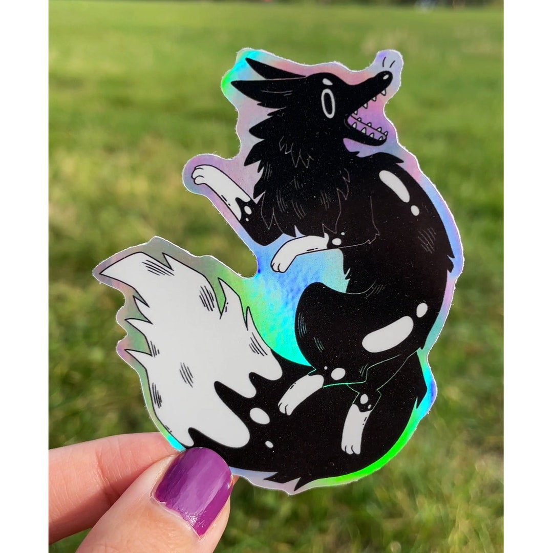 Rainbow Holographic Sticker Fox Vinyl Sticker Laptop Sticker Tearproof ...