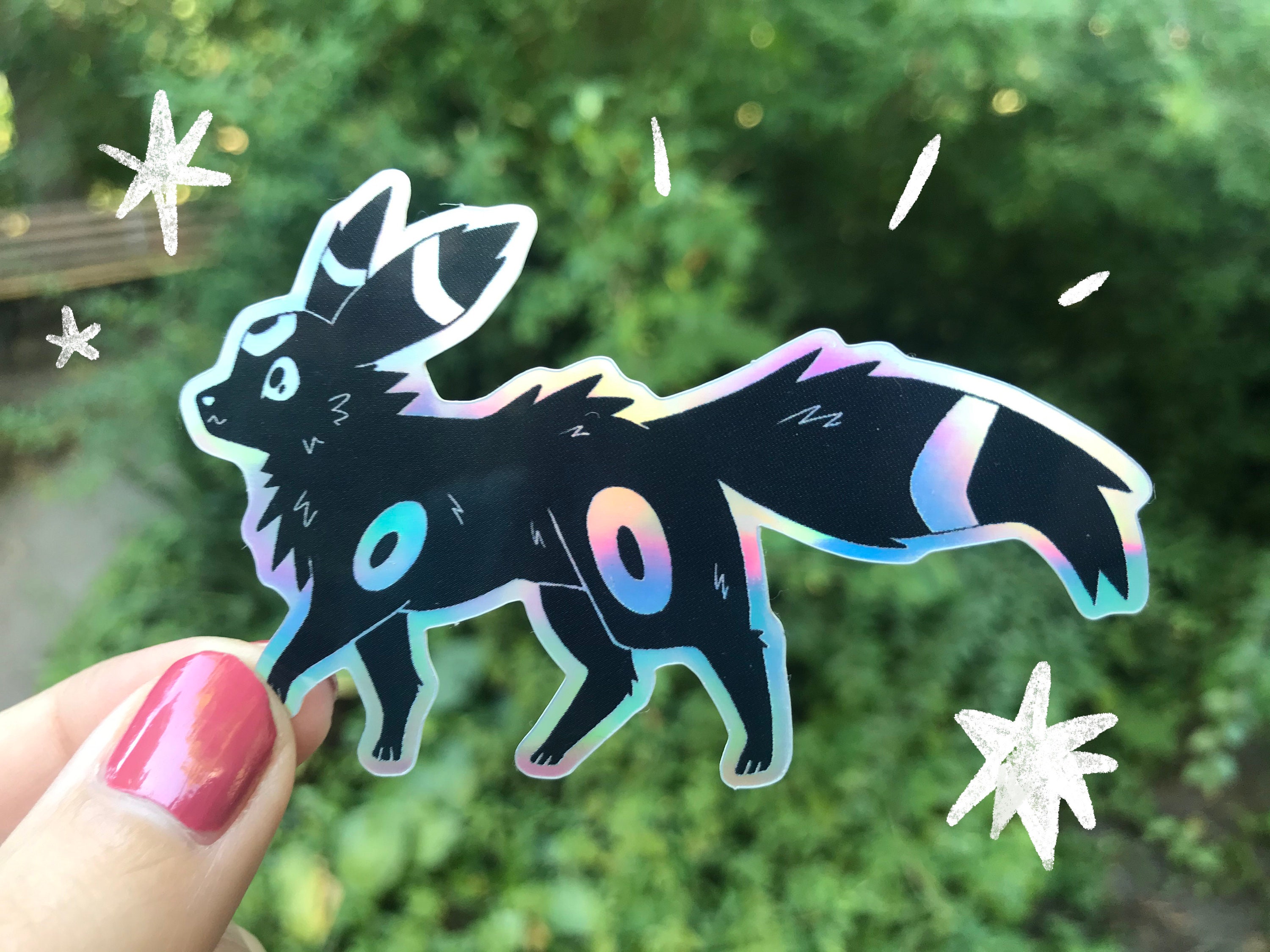 Pokémon Inspired Umbreon & Eevee Vinyl Decals Stickers, Labels & Tags ...