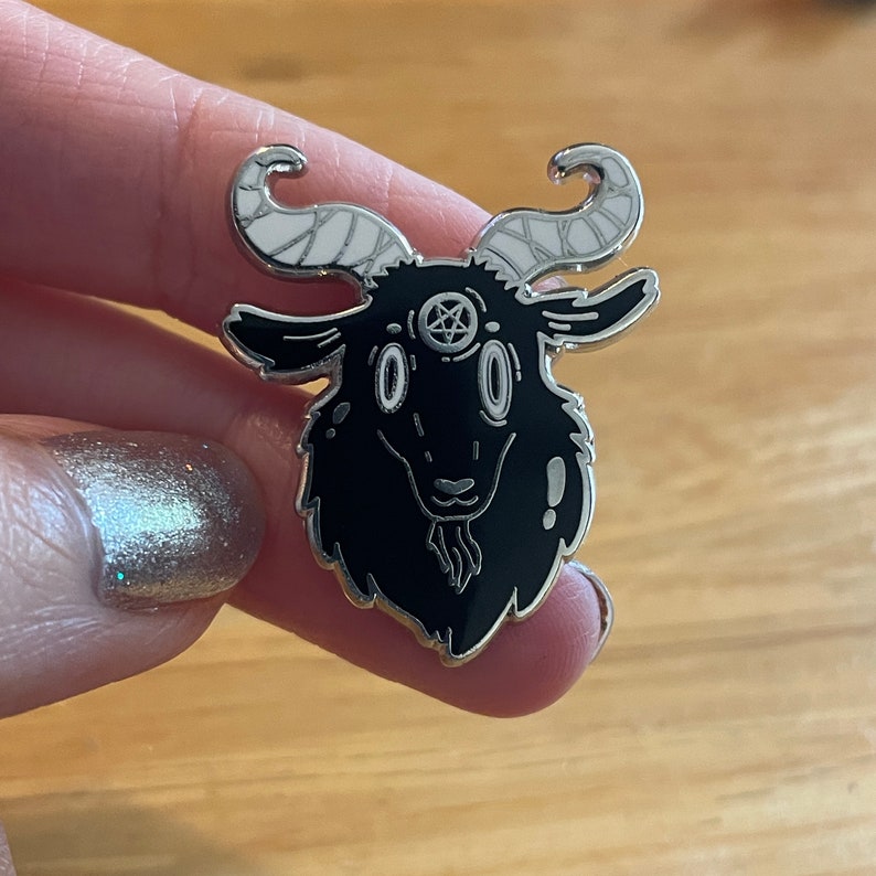 Baphomet Hard Enamel Pin - Goat Pin - Satanic Pin - Creepy Cute - Cute ...