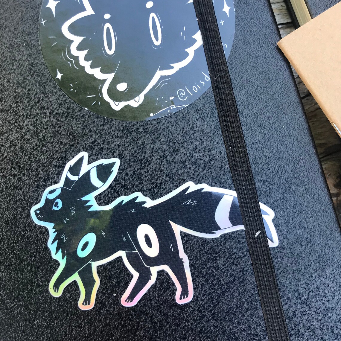 Umbreon Pokemon Sticker Rainbow Holographic Cute Vinyl - Etsy