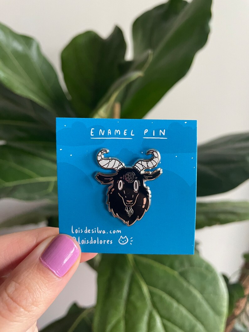 Baphomet Hard Enamel Pin - Goat Pin - Satanic Pin - Creepy Cute - Cute ...