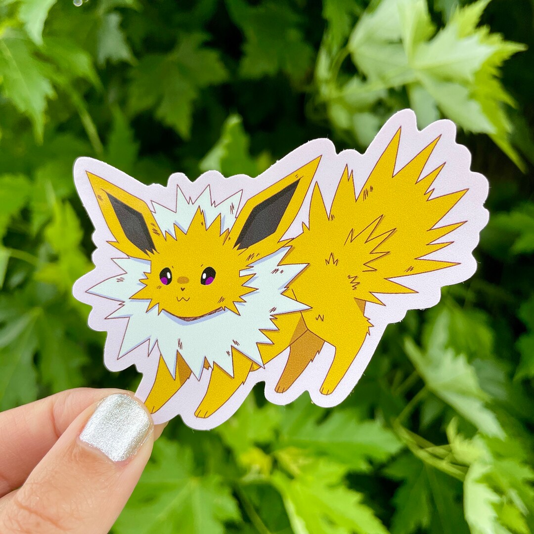 Jolteon Pokemon Sticker - Cute Vinyl Sticker - Laptop Sticker ...