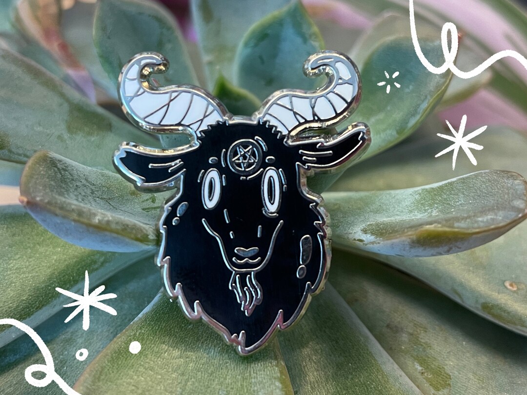 Baphomet Hard Enamel Pin Goat Pin Satanic Pin Creepy Cute Cute Baphomet ...