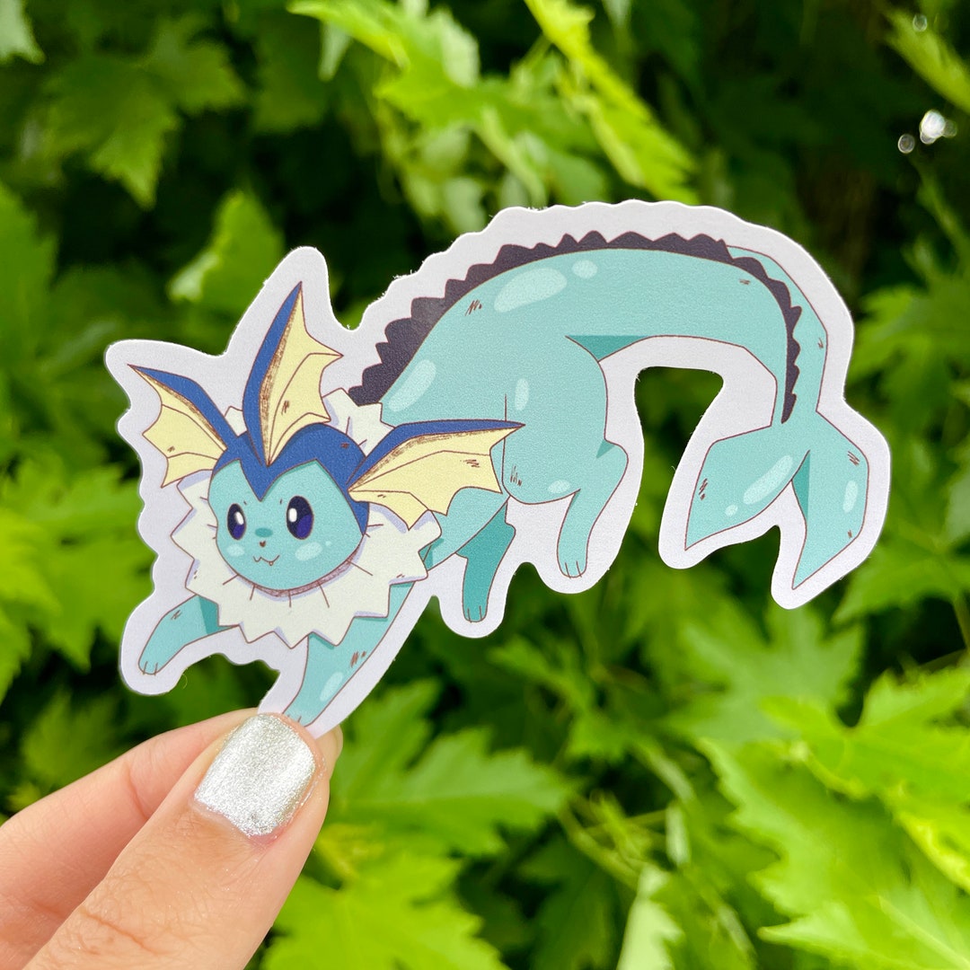 Vaporeon Pokemon Sticker Cute Vinyl Sticker Laptop Sticker Tearproof ...
