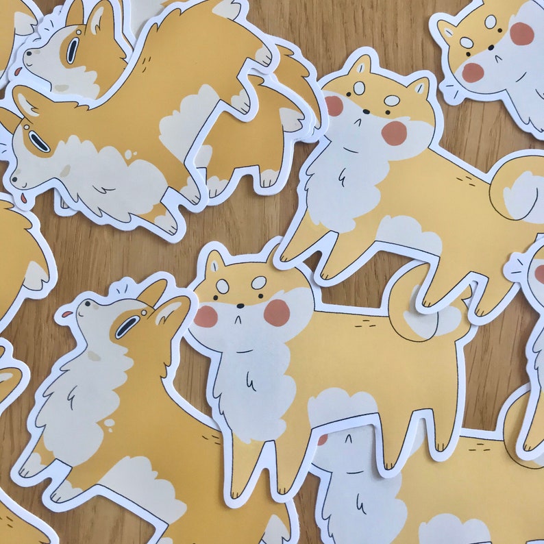 Angry Shiba Inu Vinyl Sticker | Etsy