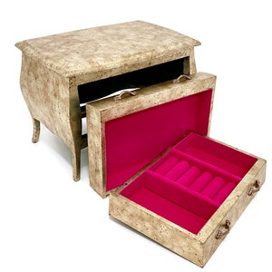 Elegant Women's Jewelry Box Sophisticated Hand Painted Gold Spotted ...