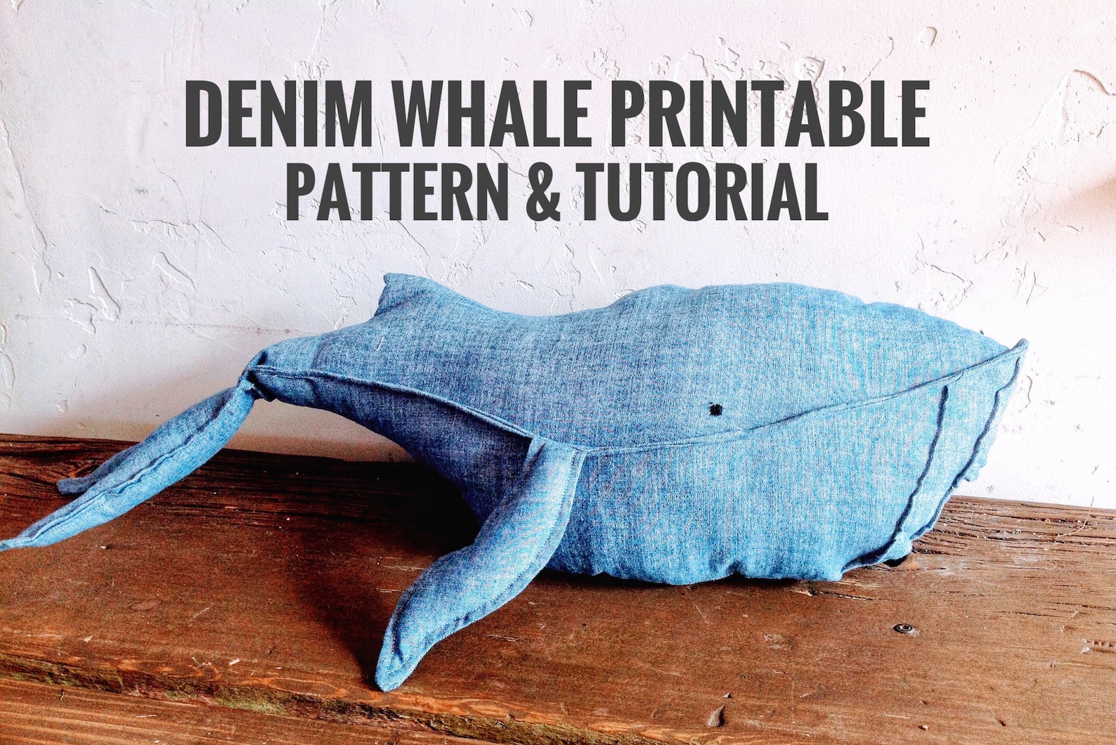 Denim Whale Instant Digital Printable Sewing Pattern With Step by Step ...
