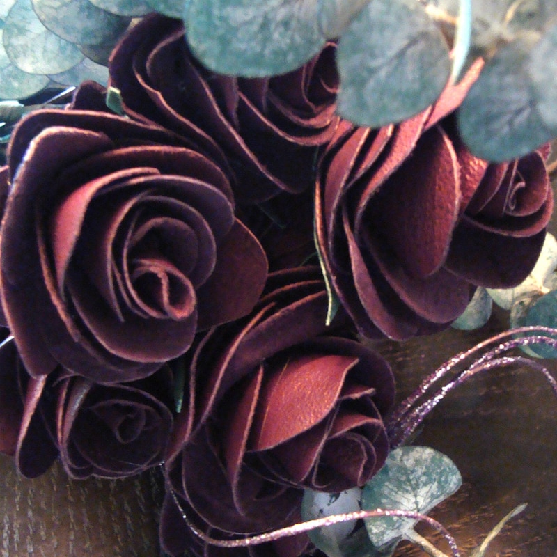 Leather Rose - Etsy