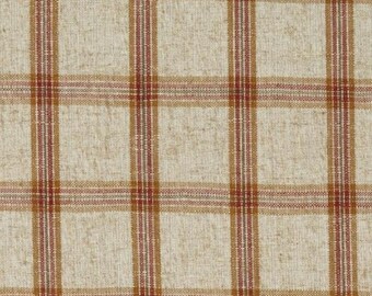 Red Tan Plaid Fabric - Etsy
