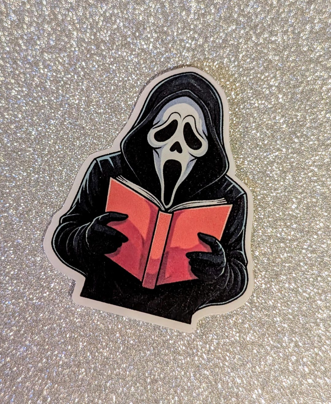 Ghostface Reading Book Sticker - Etsy