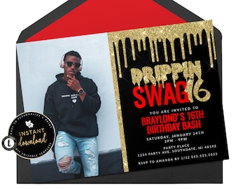 Drippin Swag 16 Gold Candy Bar Label Swag 16 Candy Label - Etsy
