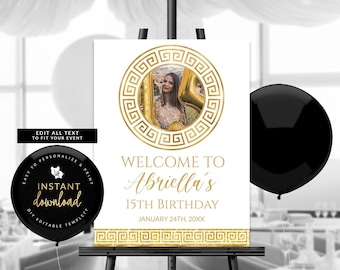 Greek Welcome Sign - Etsy