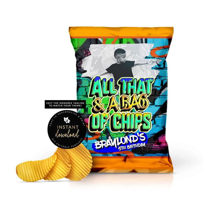 Graffiti Chip Bags - Etsy