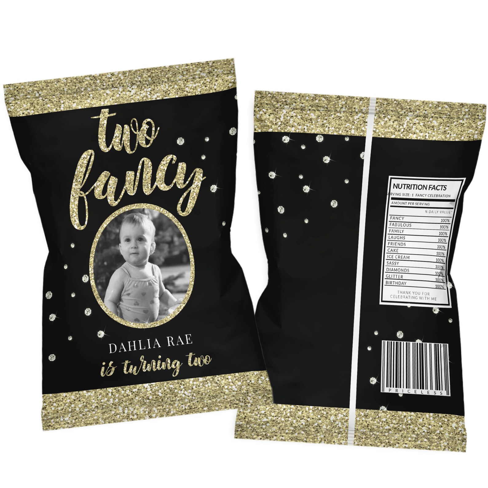 Two Fancy Chip Bag Two Fancy Snack Bag Printable Two Fancy - Etsy