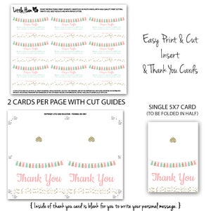 It's a Girl Baby Shower Invitation, Pink and Mint Baby Shower, Girl ...