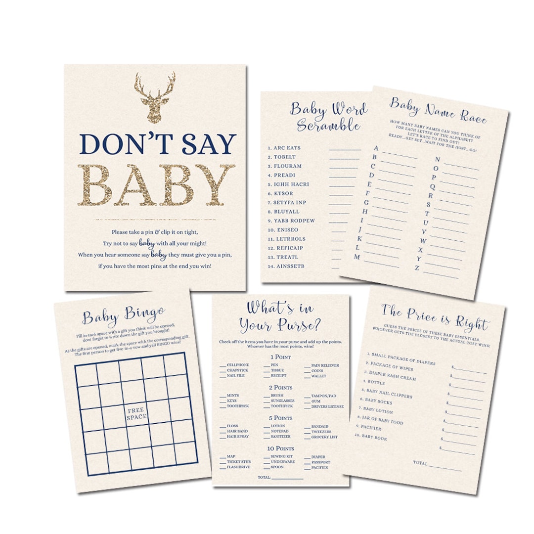 Baby Shower Games, Deer Baby Shower Games, Boy Baby Shower Games ...