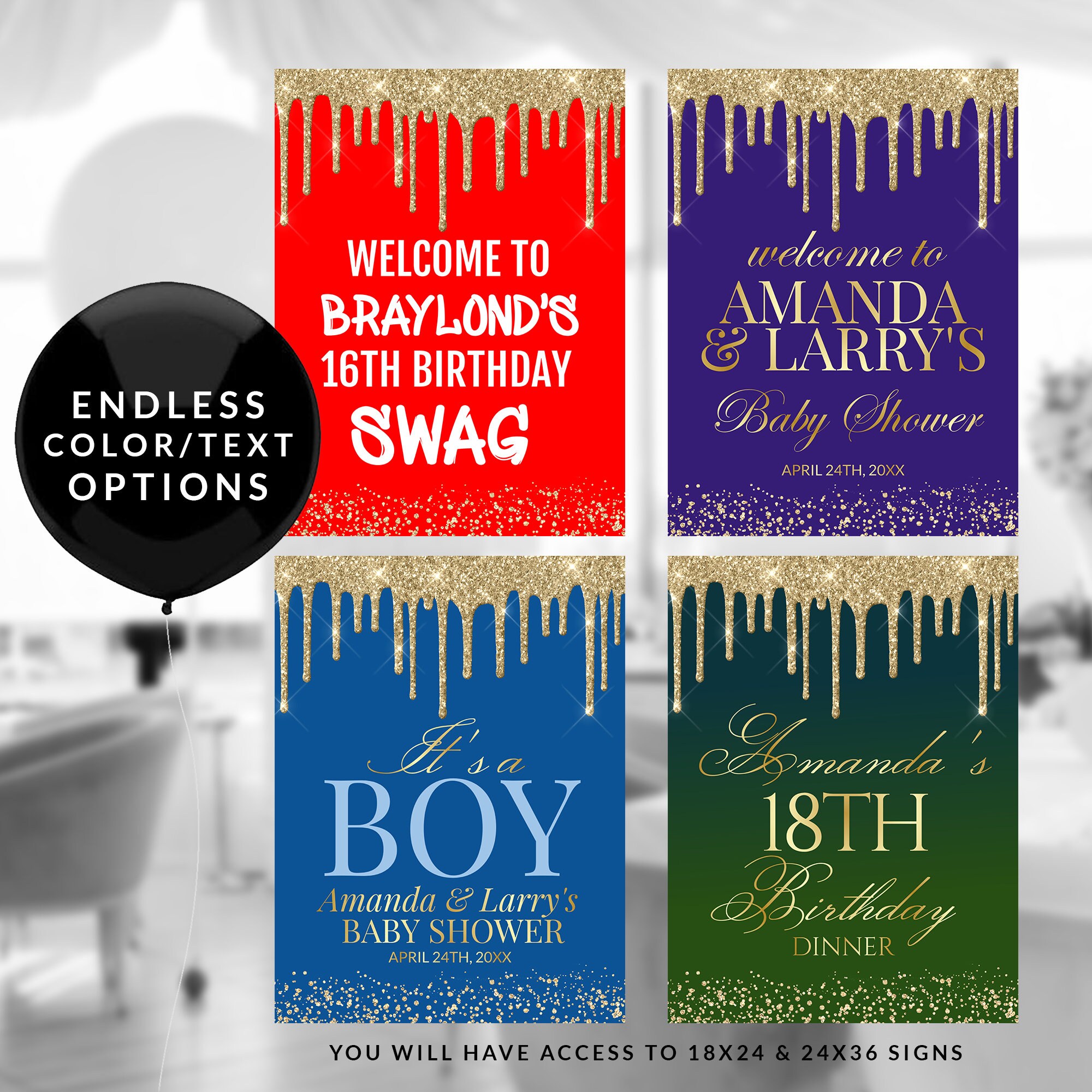 Gold Drip Welcome Sign Glitter Dripping Gold Poster Gold - Etsy